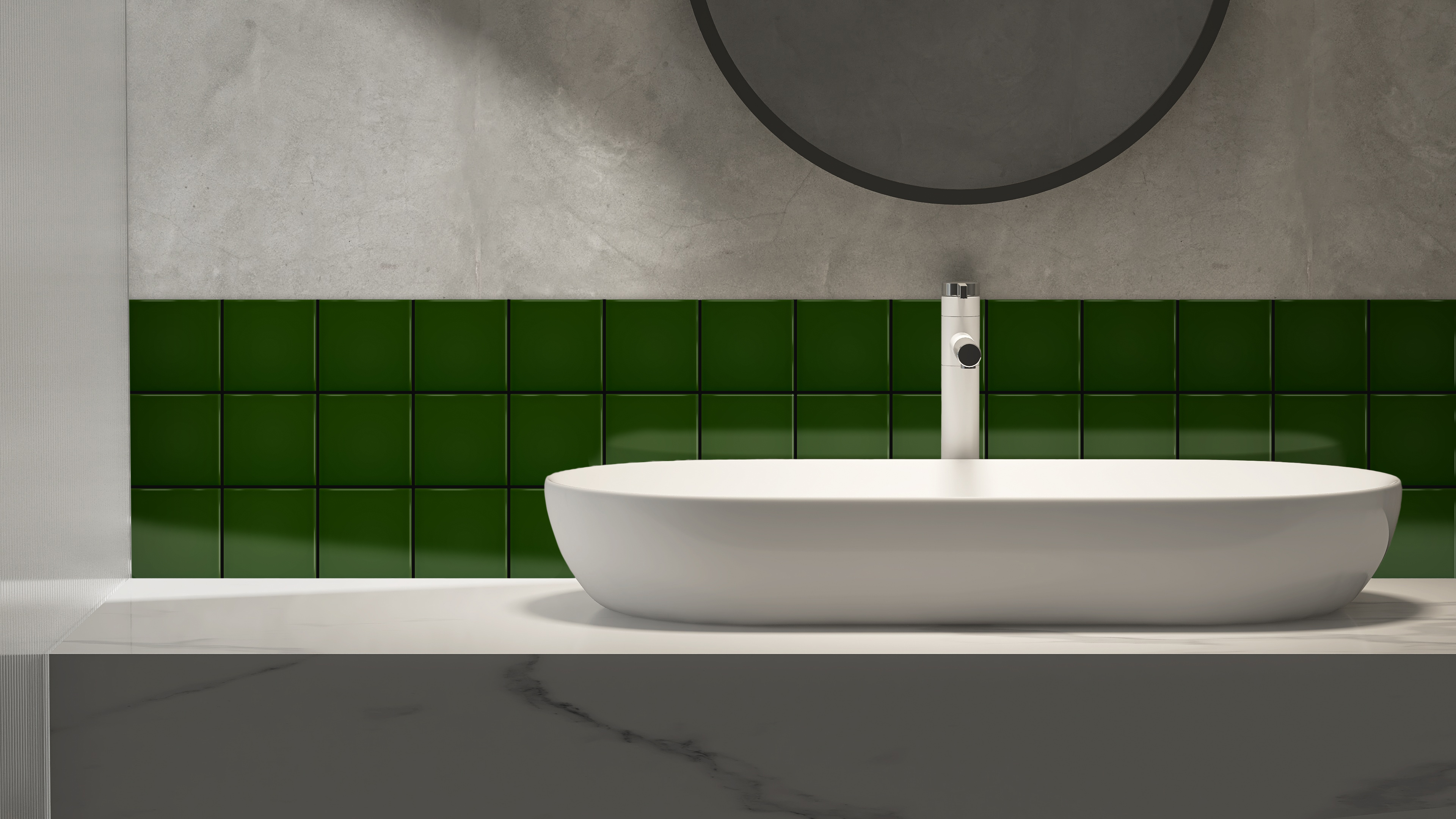 Carrelage mur interieur 10x10 cm finition lisse Couleur Vert Victorien ...