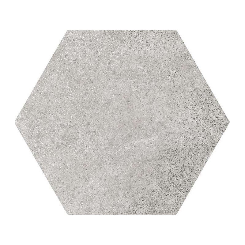 Carrelage sol / mur hexagonal effet ciment gris 17,5x20 cm HEXATILE ...