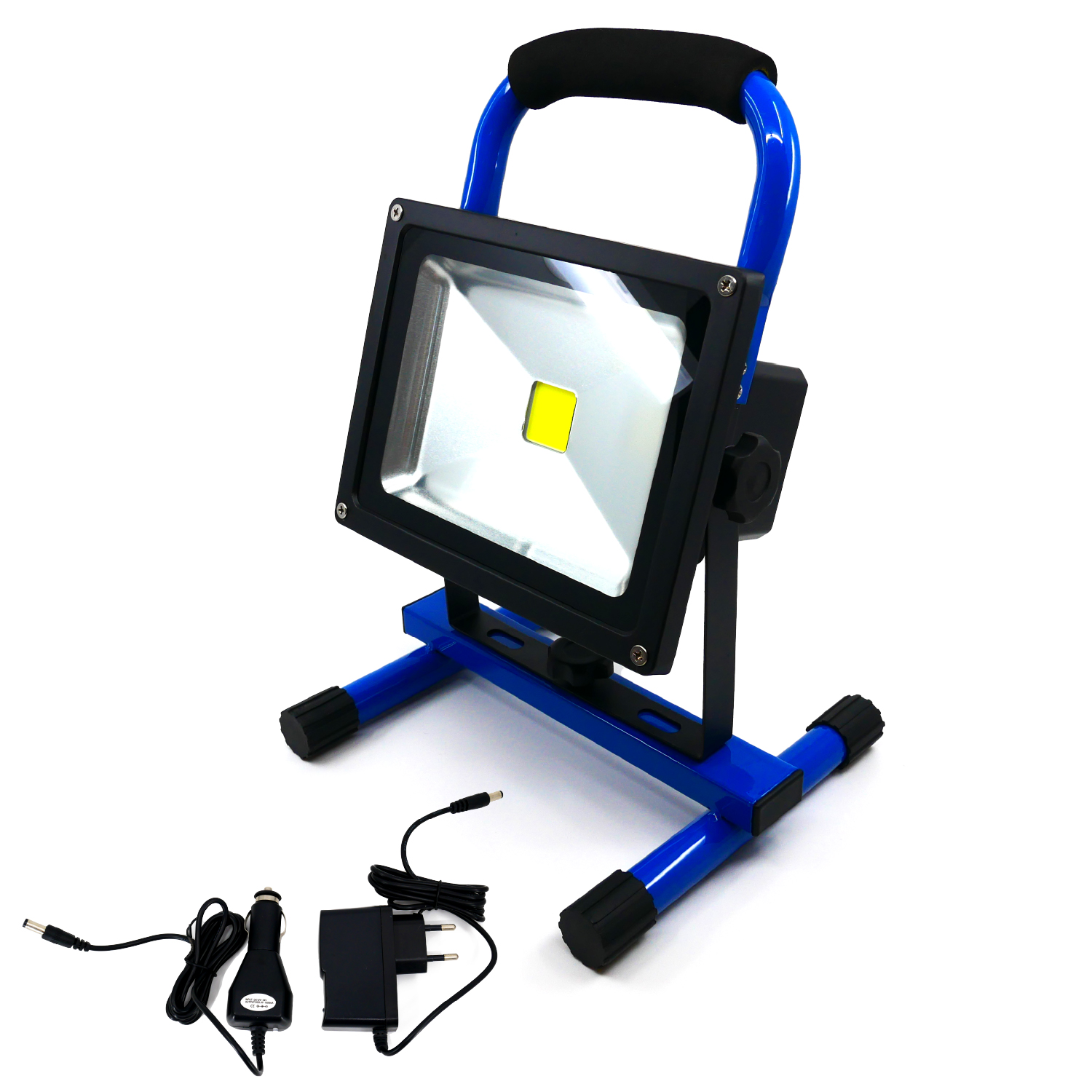 Projecteur LED Chantier 20W avec Batterie 6600mAh, Autonome & Étanche ...