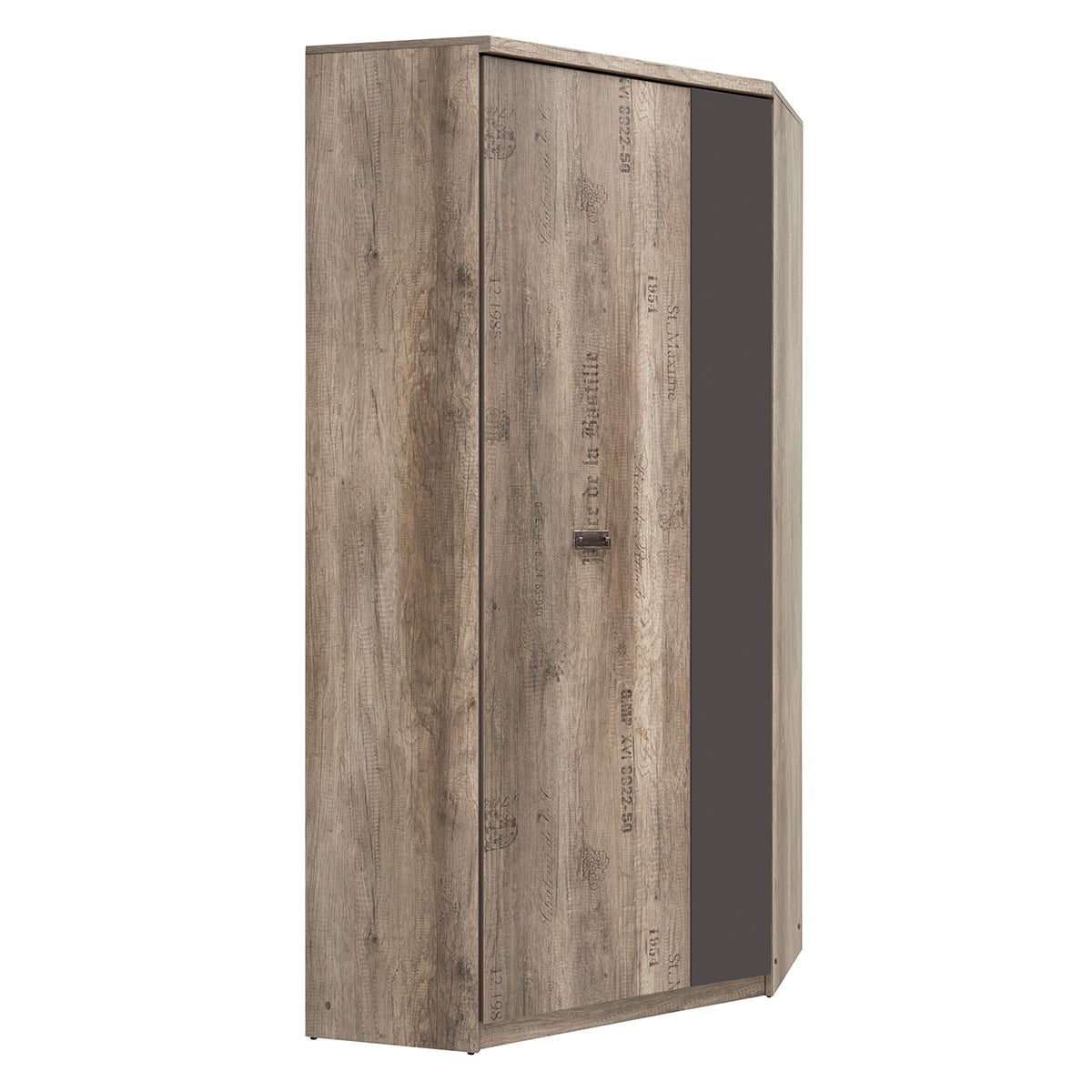 Armoire d'angle 2 portes Abel Bois et Gris | Leroy Merlin