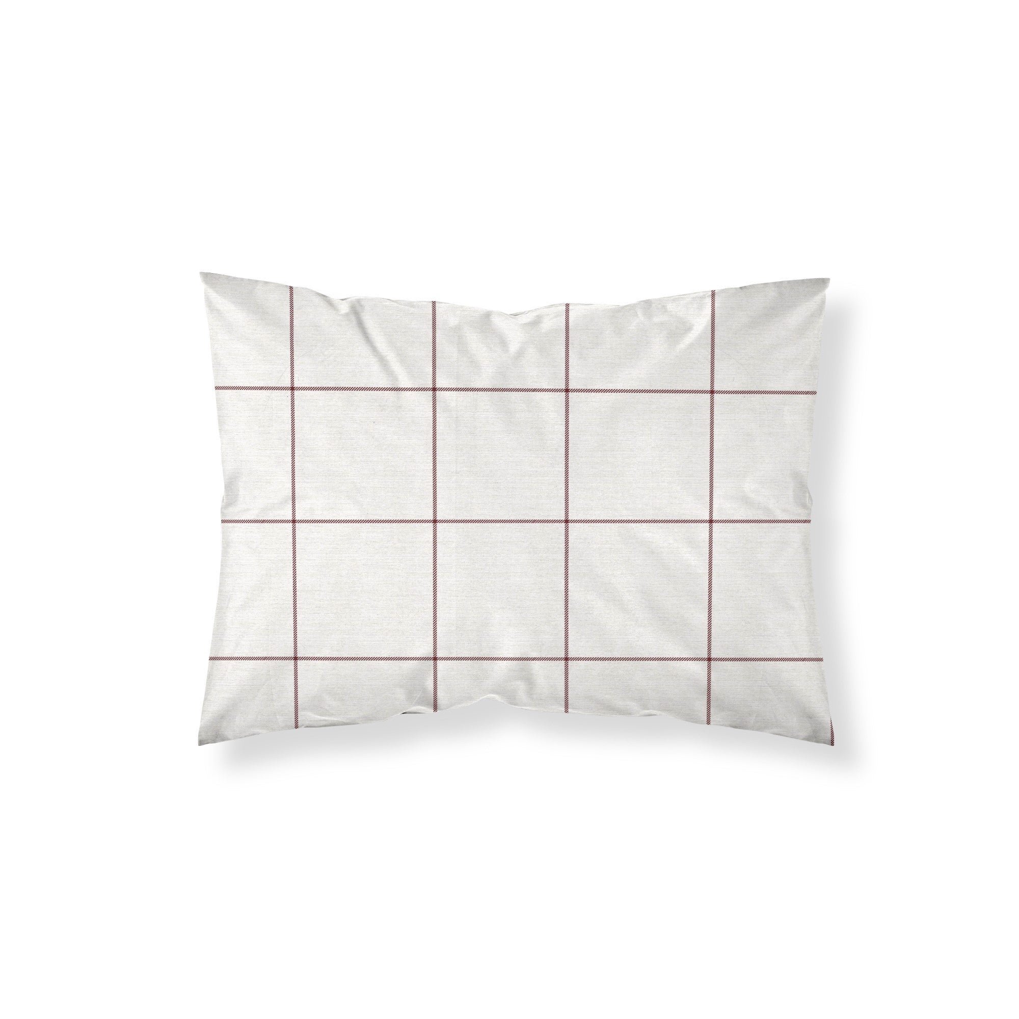 Funda de almohada Red Windowpana - 105 (45x125 cm) | Leroy Merlin