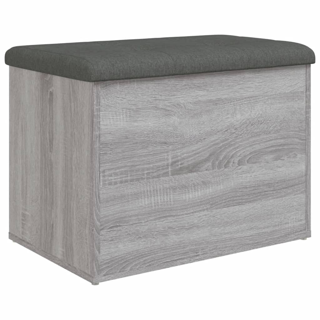 Banco con almacenaje madera ingeniería gris Sonoma 62x42x45 cm | Leroy ...