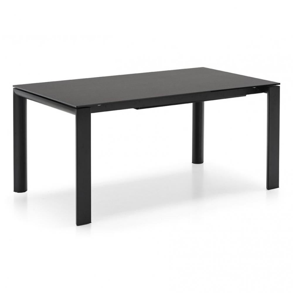 Table extensible 10 couverts DORIAN 260cm pieds métal noir plateau ...