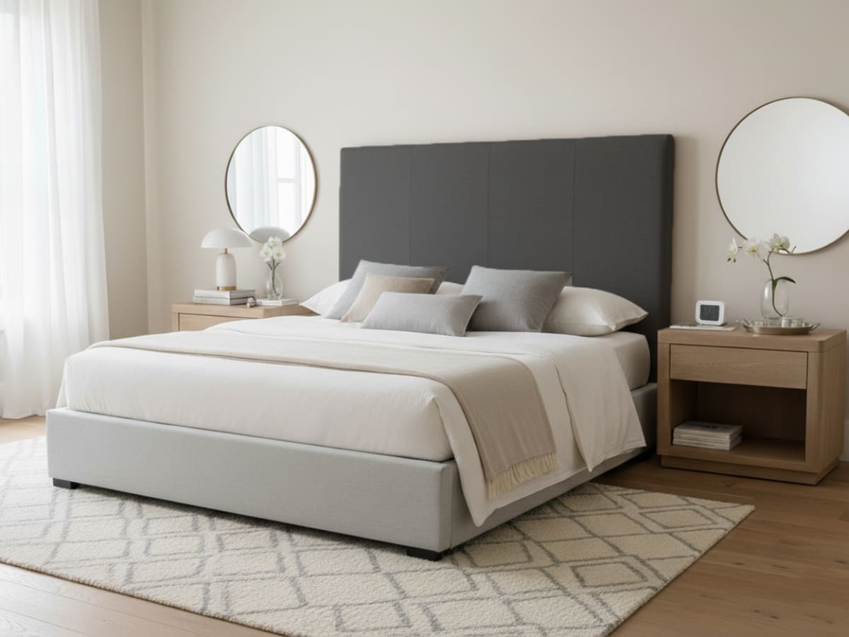 Cabecero tapizado en tela columnas 180X120X6 6 cm grosor IKON SLEEP ...