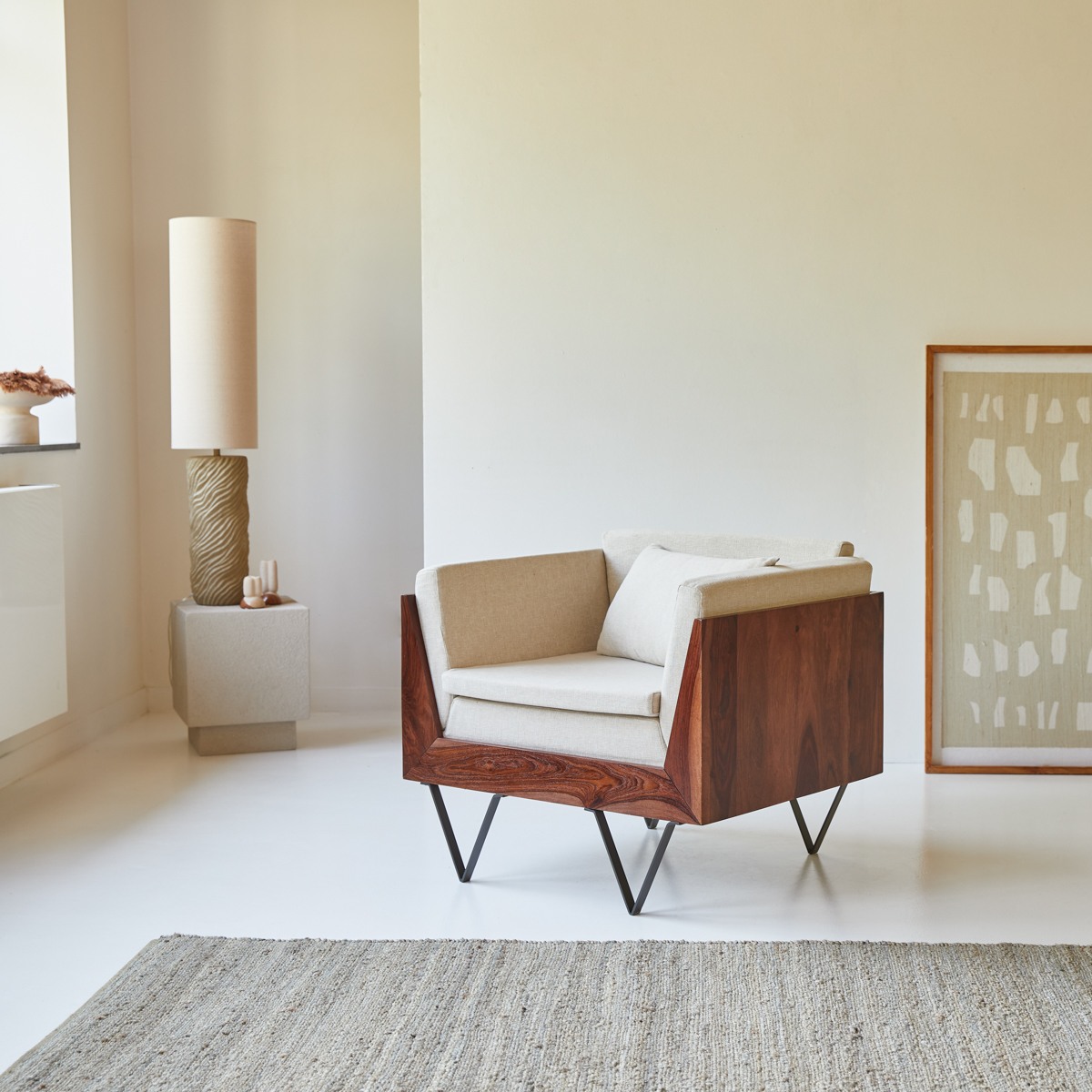 Tikamoon Sillón en madera de palisandro Metric, 1 plaza | Leroy Merlin