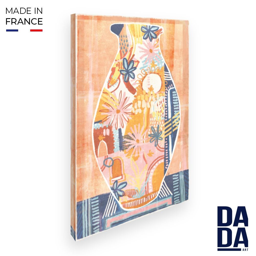 Toile Vase fleuri / 75x112cm / Fabriqué en France / DADA ART | Leroy Merlin