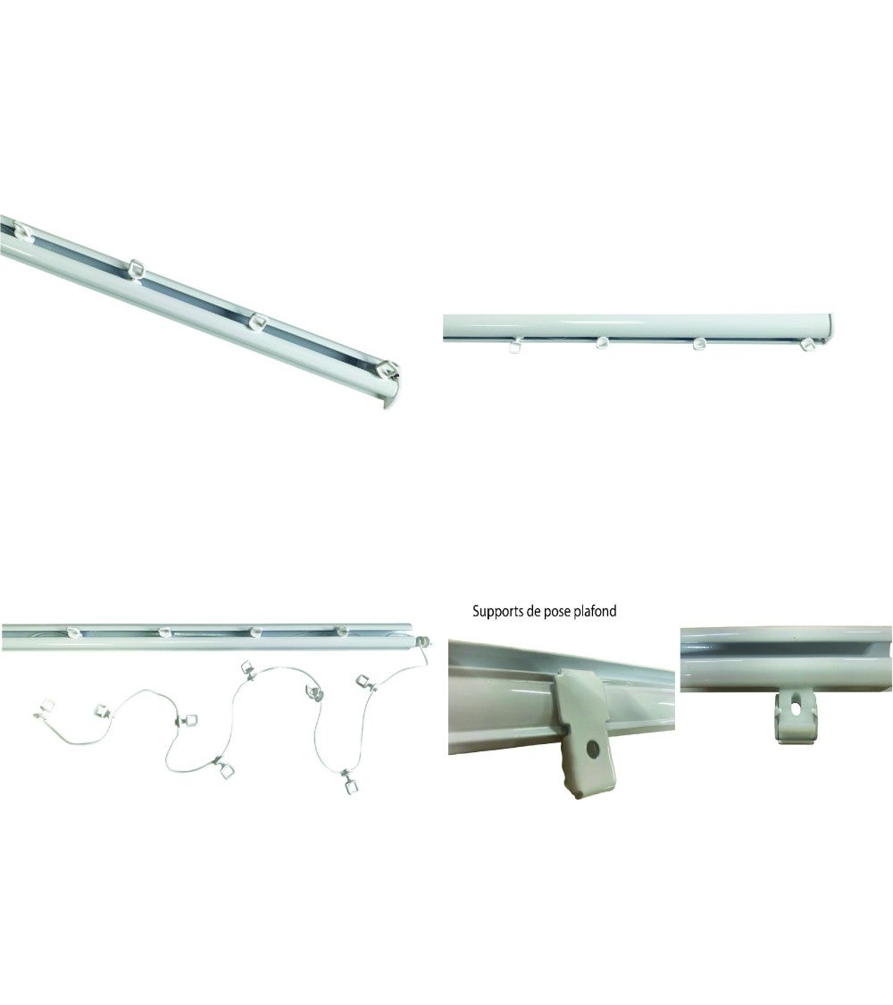 WAVE - Tringle rail pour rideau effet vague ouverture Centrale L.2 m ...