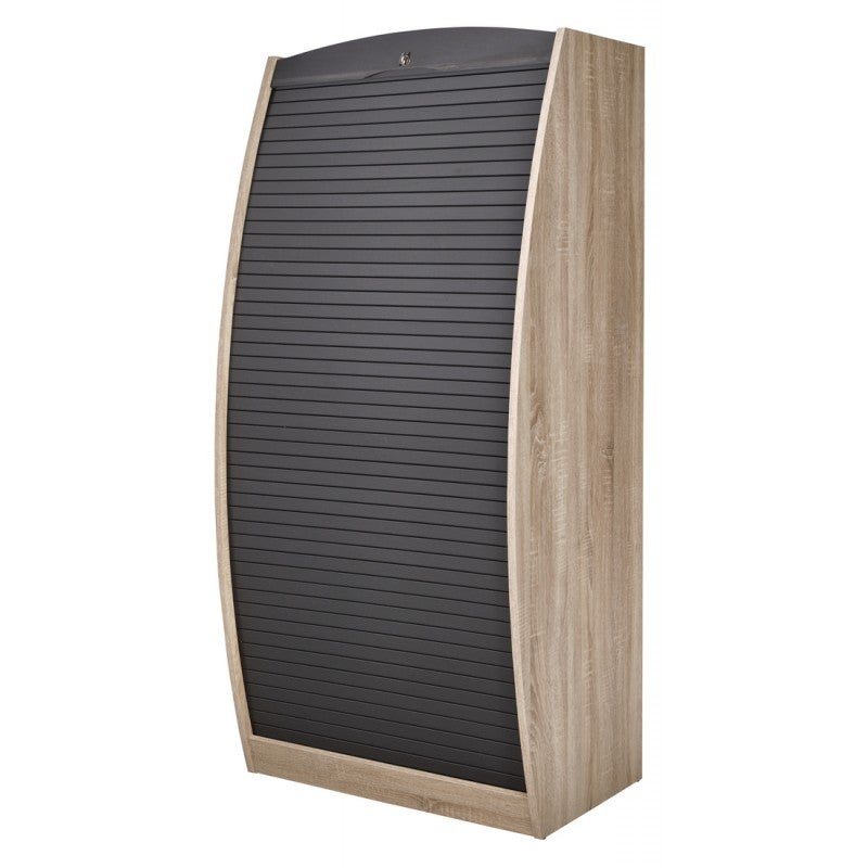 Armoire Informatique Galbée Chêne Noir 6 Niches | Leroy Merlin