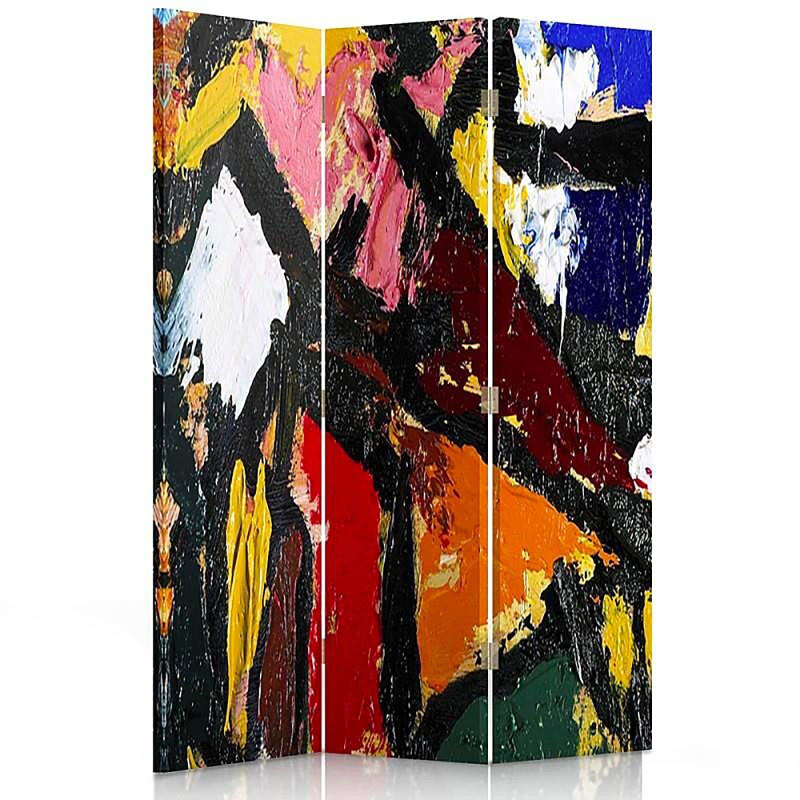 Paravent Design Moderne 3 Volets - Touche d'Art Abstrait - 110 x 180 cm ...