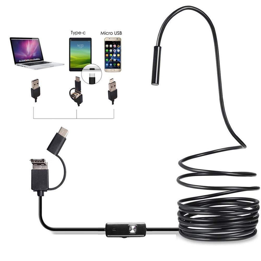 Endoscope, endoscope tubaire 3 en 1, sonde haute définition, endoscope ...