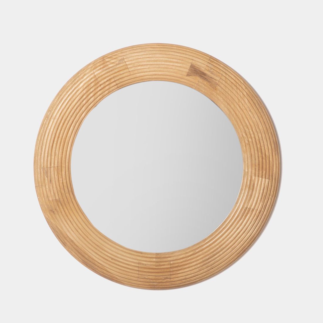 Espejo de pared de Madera Natural 68x68 cm | Leroy Merlin