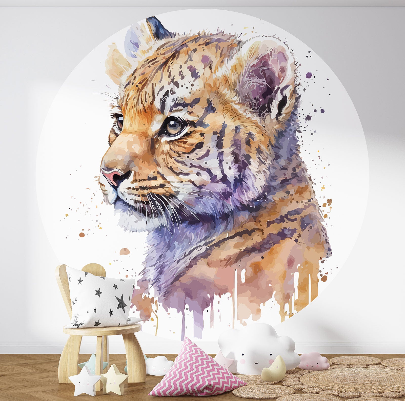 Papel pintado redondo para niños - Infantil - Cachorro de león ...