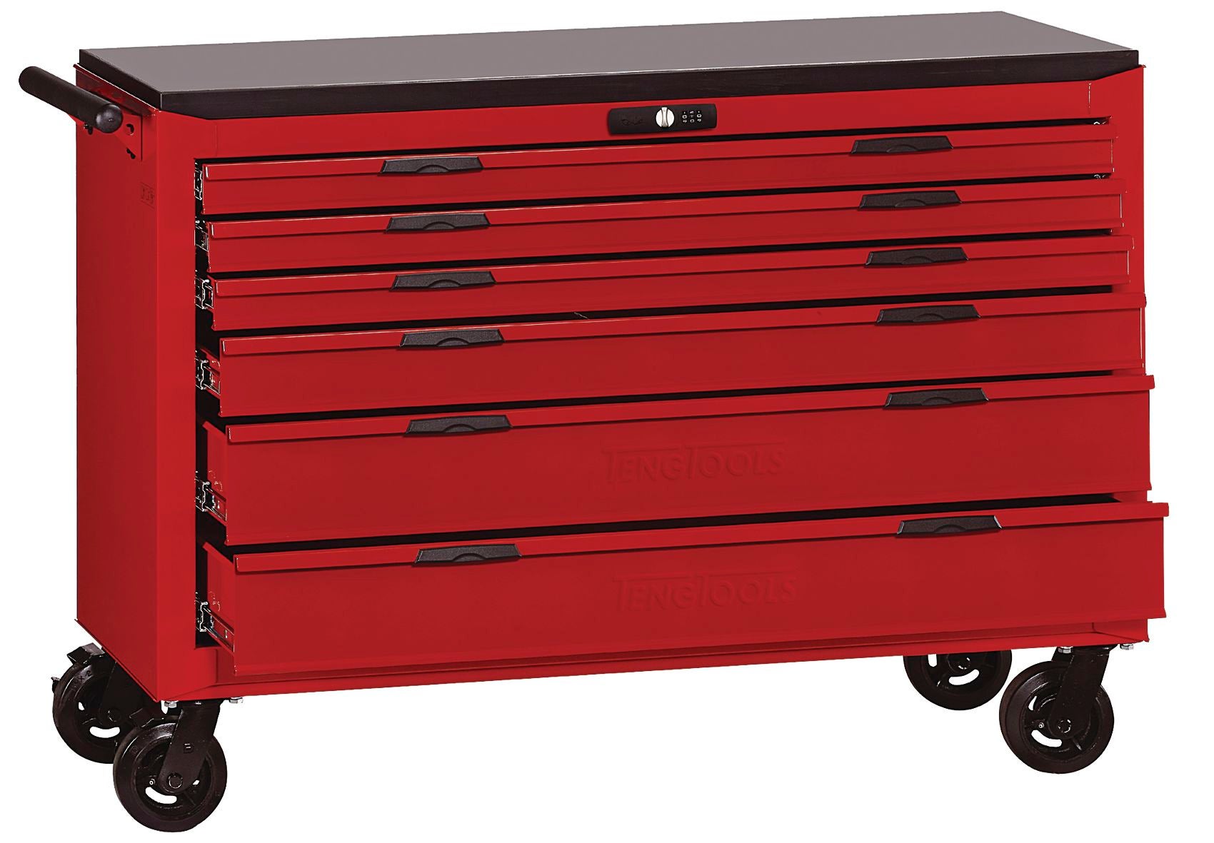Servante d'atelier rouge 6 tiroirs extra large Teng Tools TCW806LN ...