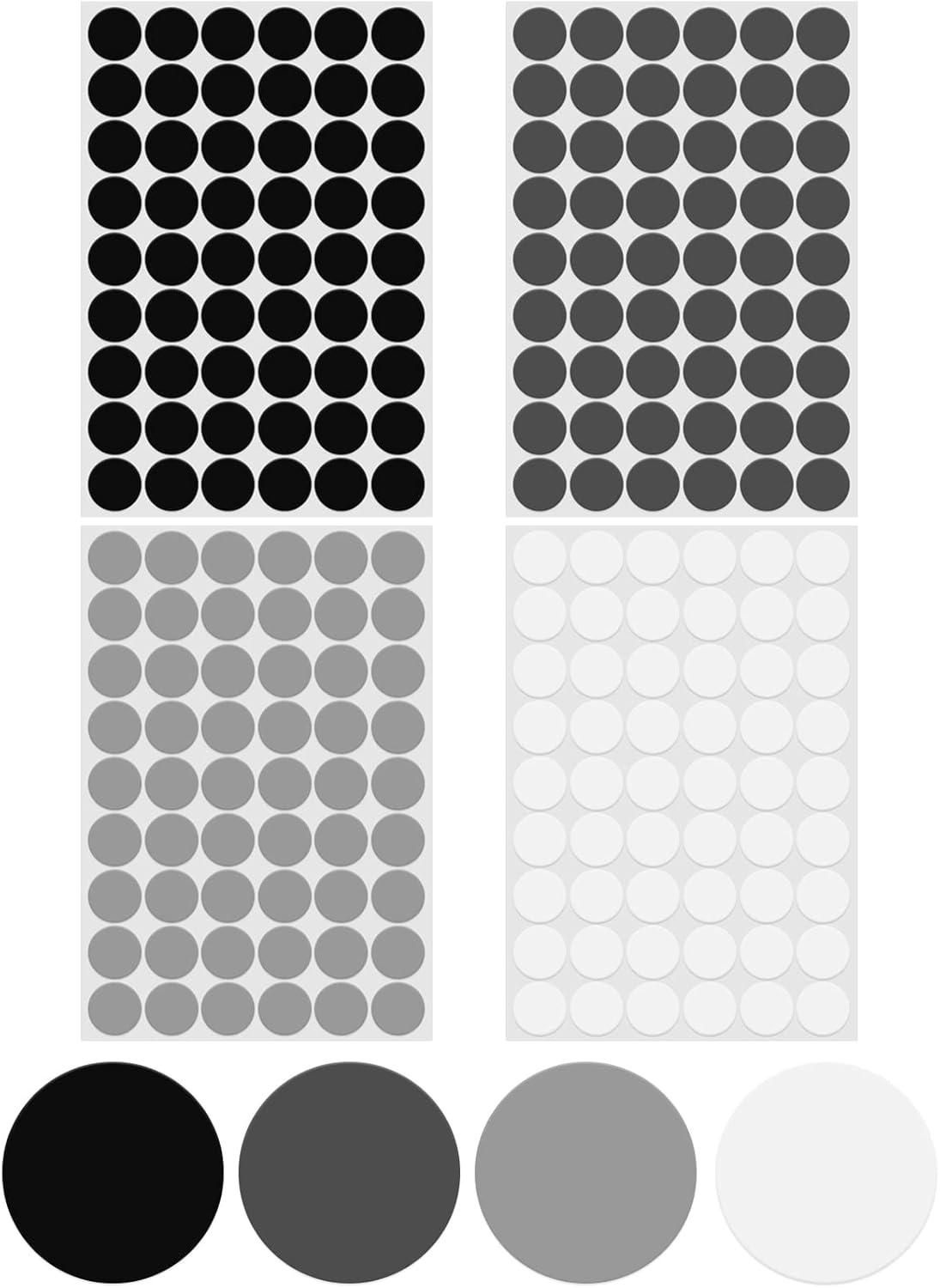 216 Pièces Cache vis adhesif 21mm Cache Trou Meuble 4 Couleurs Cache ...