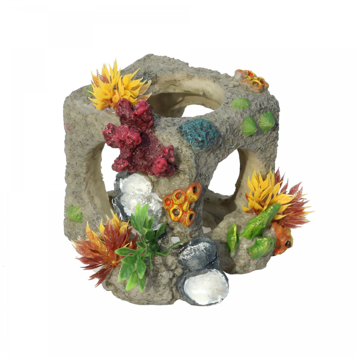 Cube Habitat Aquarium Décor Taille 11*11*10cm | Leroy Merlin