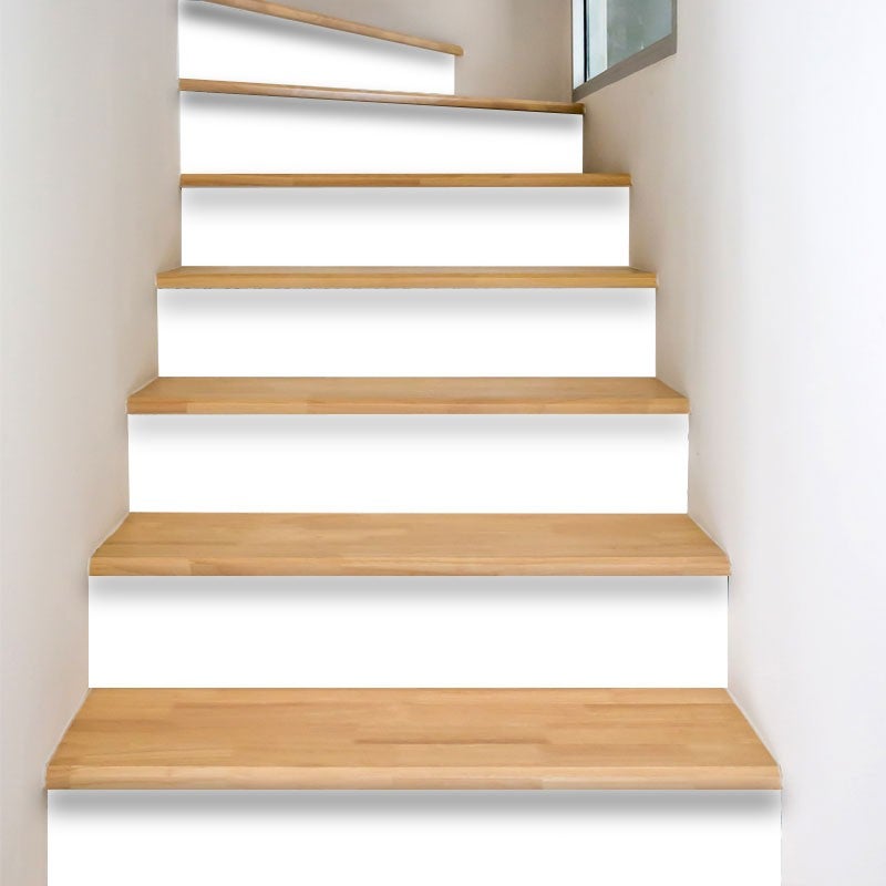 Lot de 5 contremarches adhésives en PVC - Blanc - 99deco - 15 x 100 cm ...