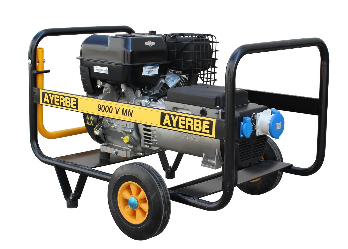 Groupe électrogène AY-9000-V-MN - Monophasé 230V - Vanguard essence - 9 KVA 7.2 KW - Démarrage ...