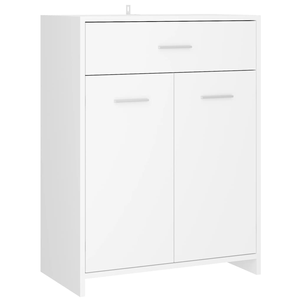 Meuble de salle de bain contreplaqué blanc 60x33x80 cm - COMFORTXL ...