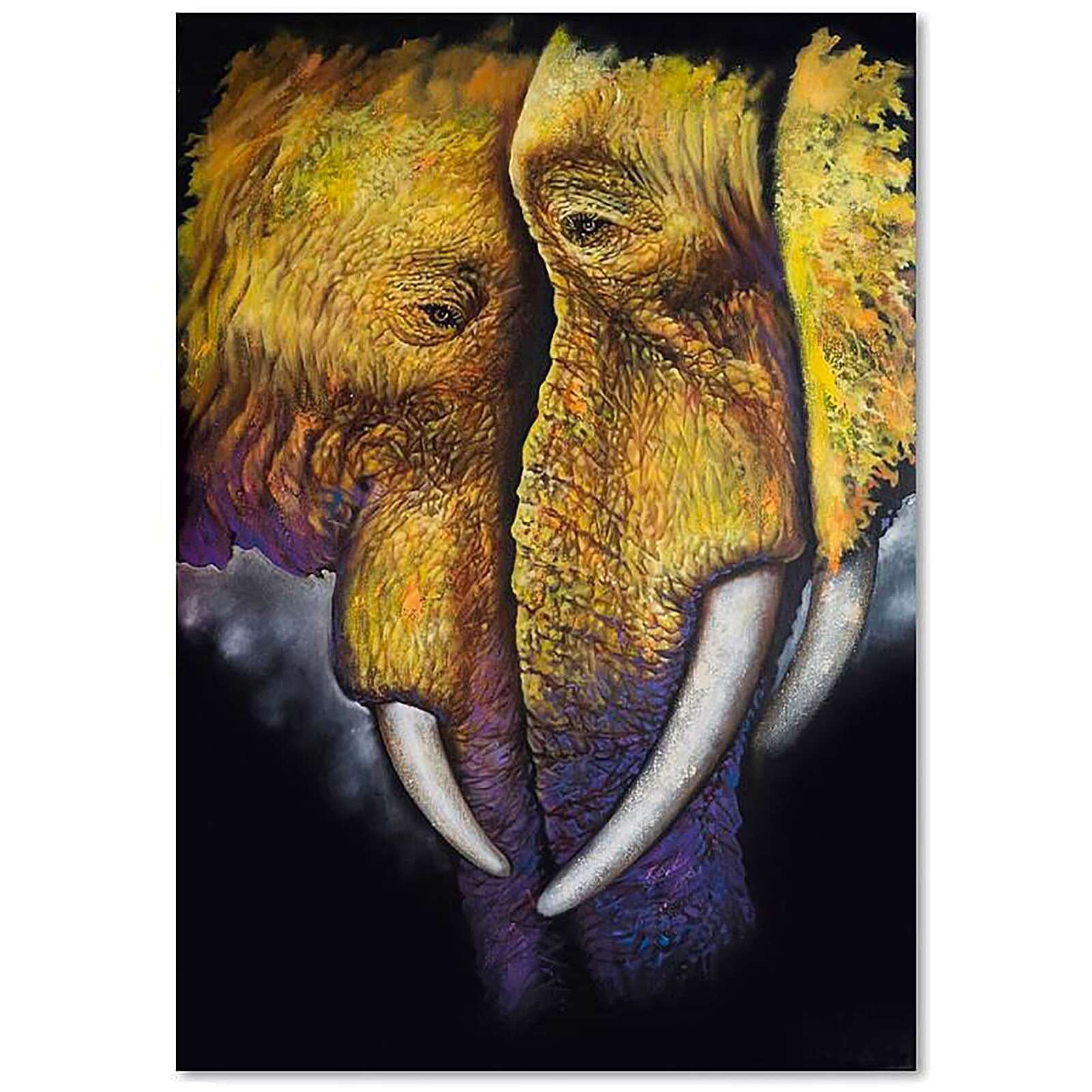 Tableau solitaire éléphant - 70 x 100 cm | Leroy Merlin