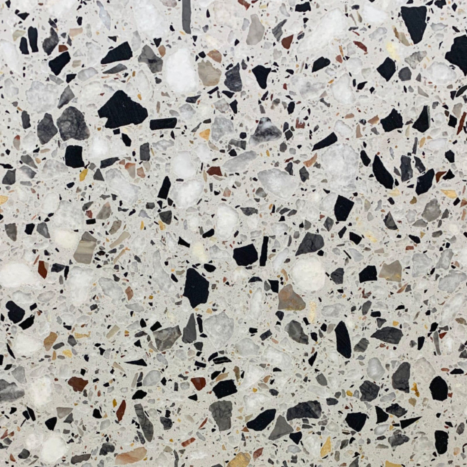 Carreau Terrazzo fond gris inclusions multicolores FARO | Leroy Merlin