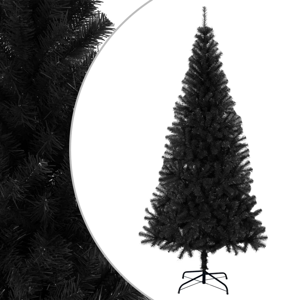 Sapin de No?l artificiel avec support noir 240 cm PVC | Leroy Merlin
