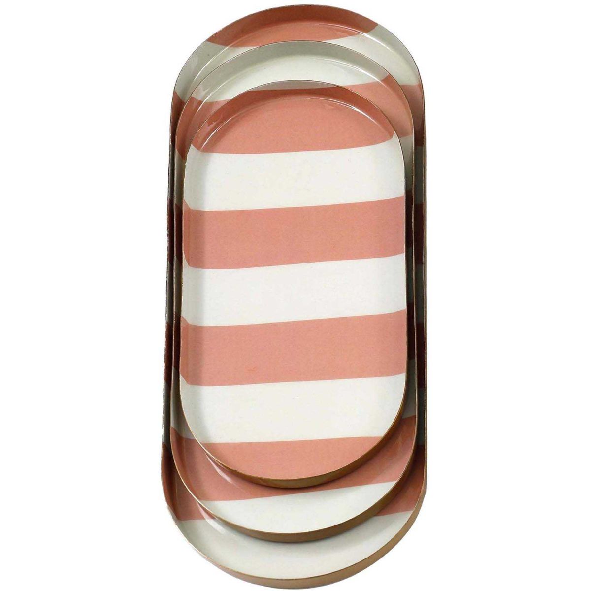 Set 3 vide-poches en métal Cabana rose Sil | Leroy Merlin