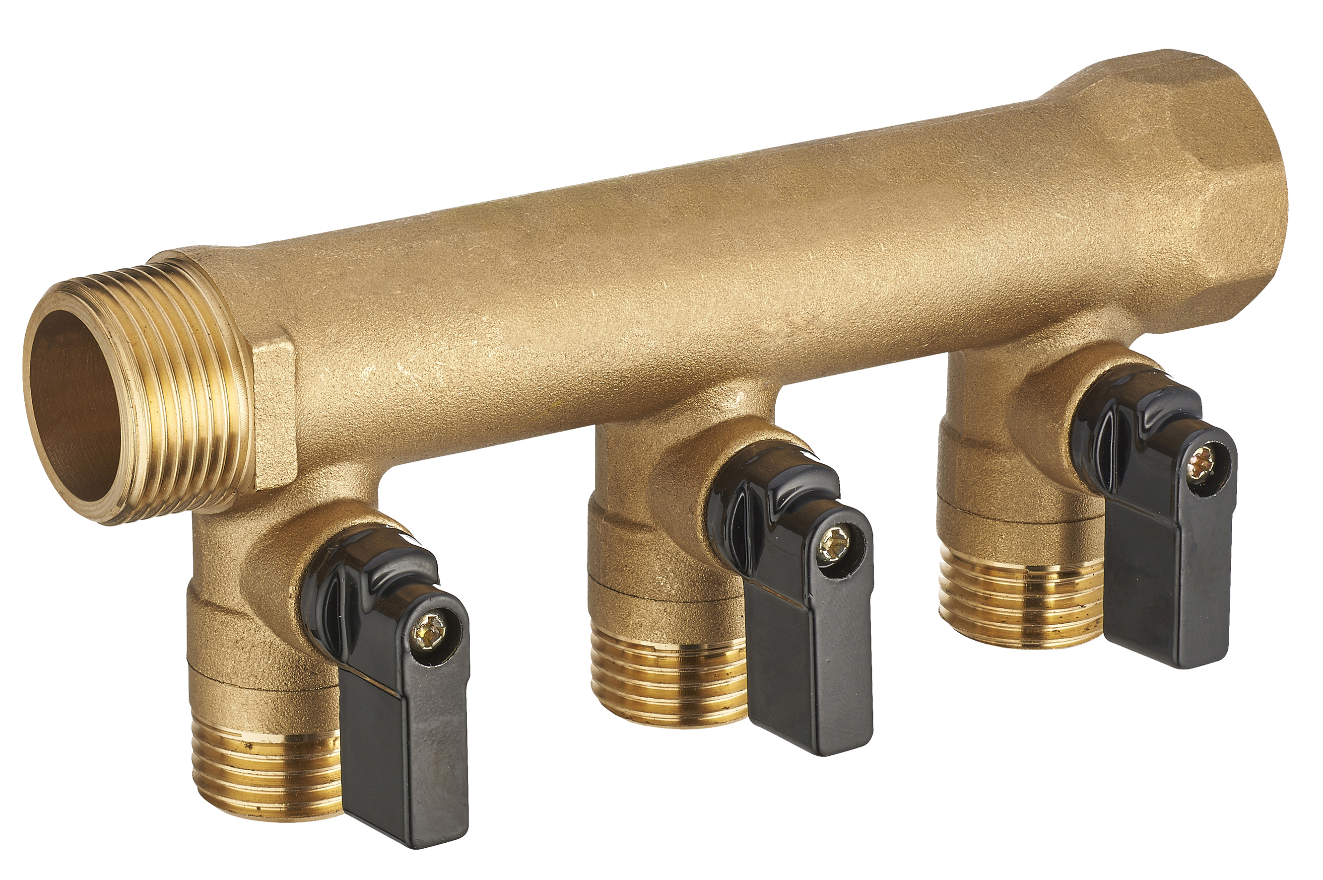 Collettore Maschio - Femmina 3/4 - 3 uscite con valvole 1/2 QUICK ...