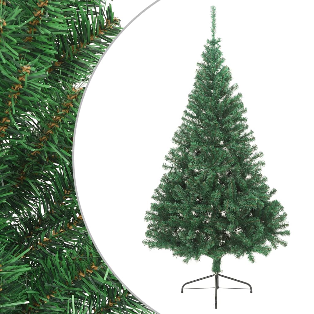 Sapin de No?l artificiel moitié avec support vert 240 cm PVC | Leroy Merlin