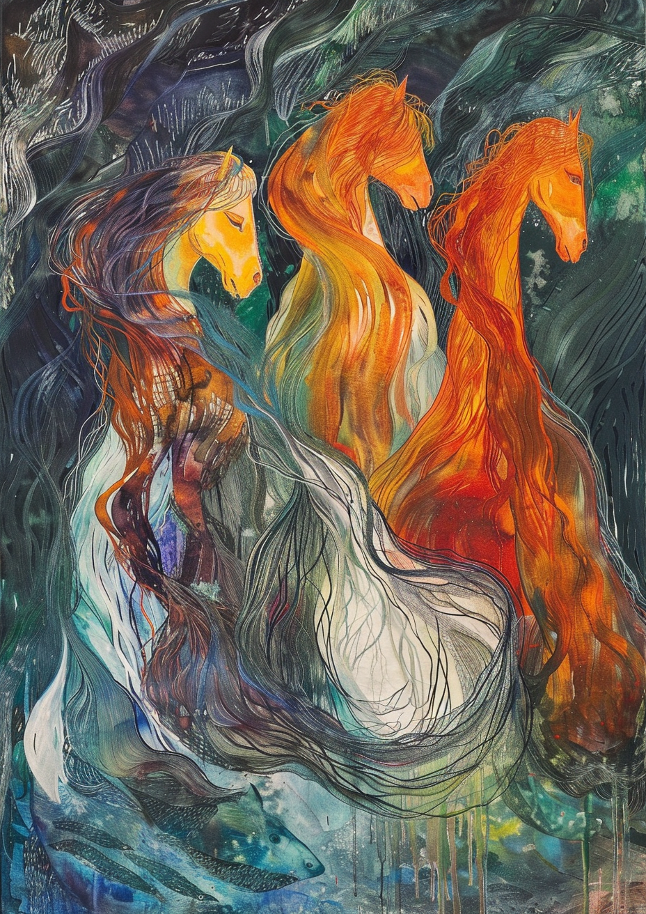 Estampe à encadrer, 30 x 40 cm. POLARTE-E « Murmures de tempête et de ...