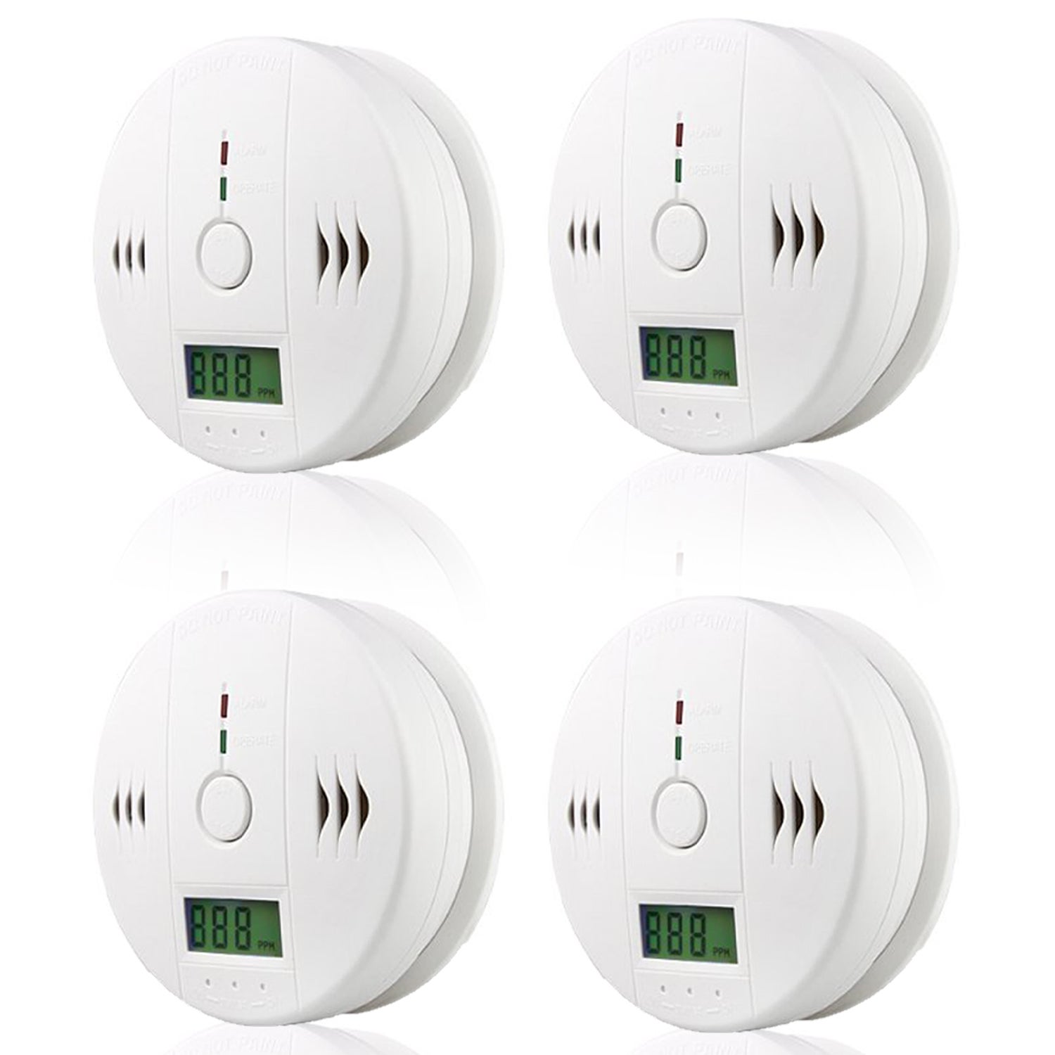 Rilevatore di gas CO monossido di carbonio 4 pezzi Rilevatore di fumo per negozi Rilevatore di ...