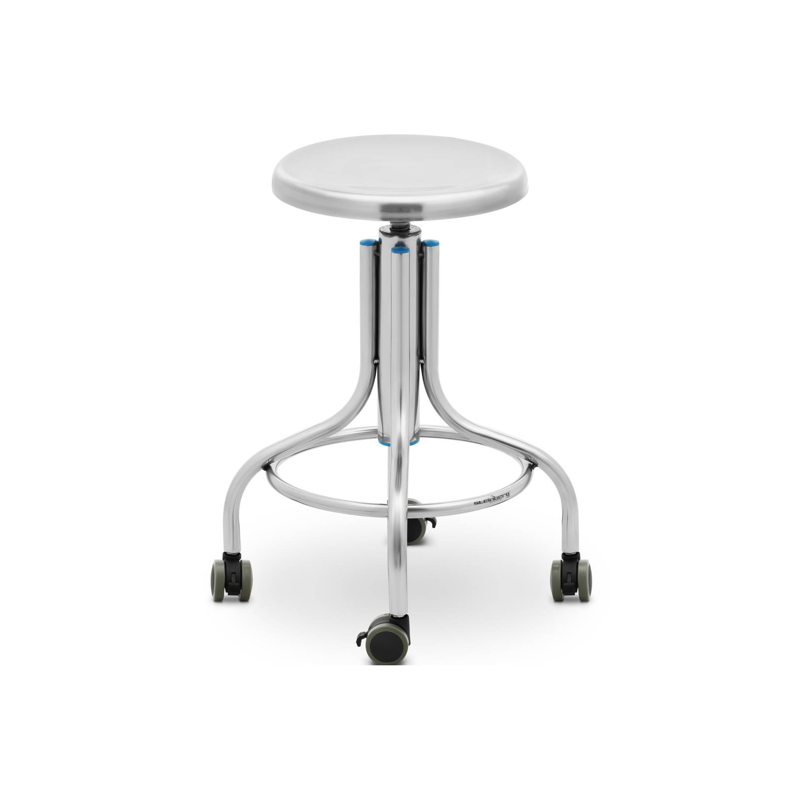 Taburete de laboratorio con ruedas - acero inoxidable - 100 kg | Leroy ...