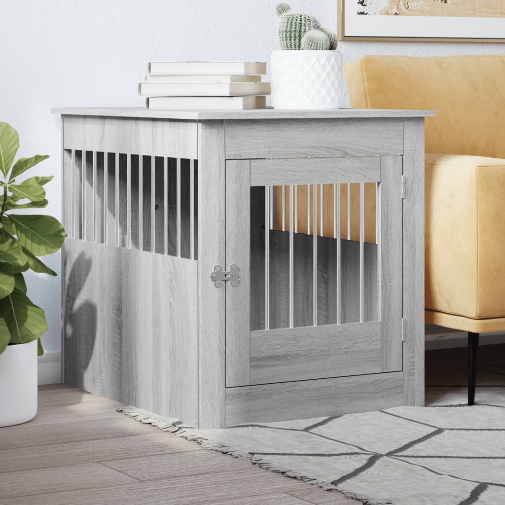 Jaula para perros madera ingeniería gris Sonoma 64,5x80x71 cm | Leroy ...