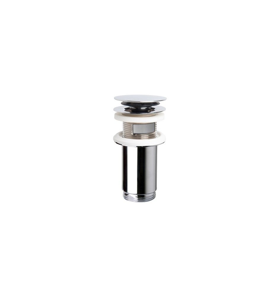 DÉCHET EN LAITON CHROME "CLICKER 4S" AVEC TROP-PLEINDiam. 63x1"1/4 ...