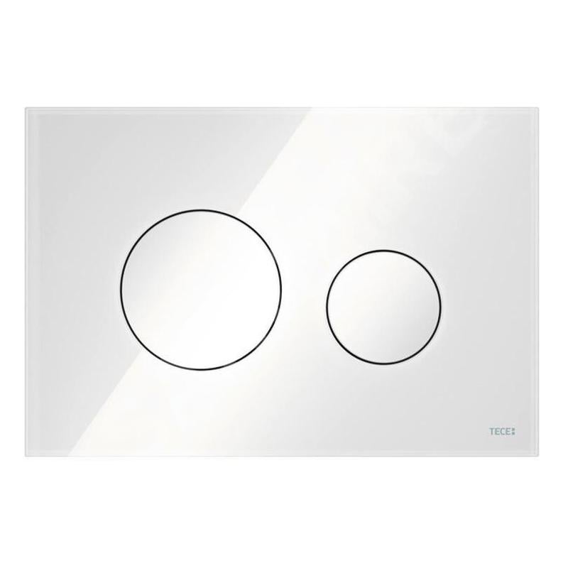 Tece TECEloop - Commande de chasse d’eau, verre blanc / blanc 9240650 | Leroy Merlin