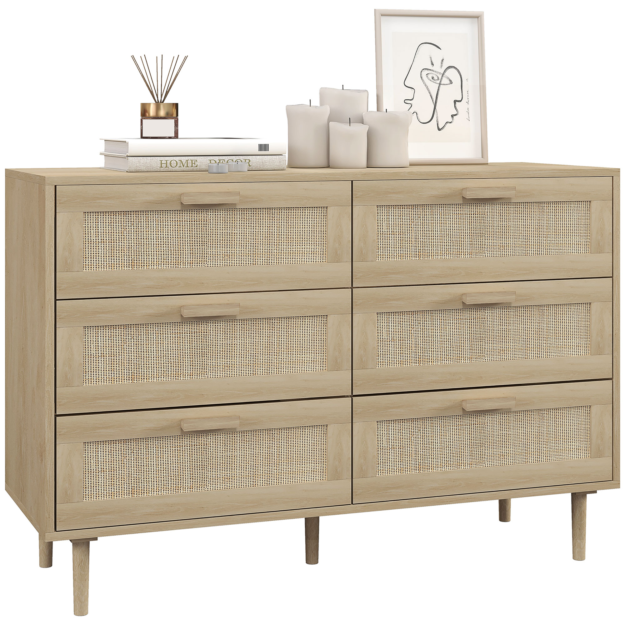 Commode Panneau de particules HOMCOM | Leroy Merlin