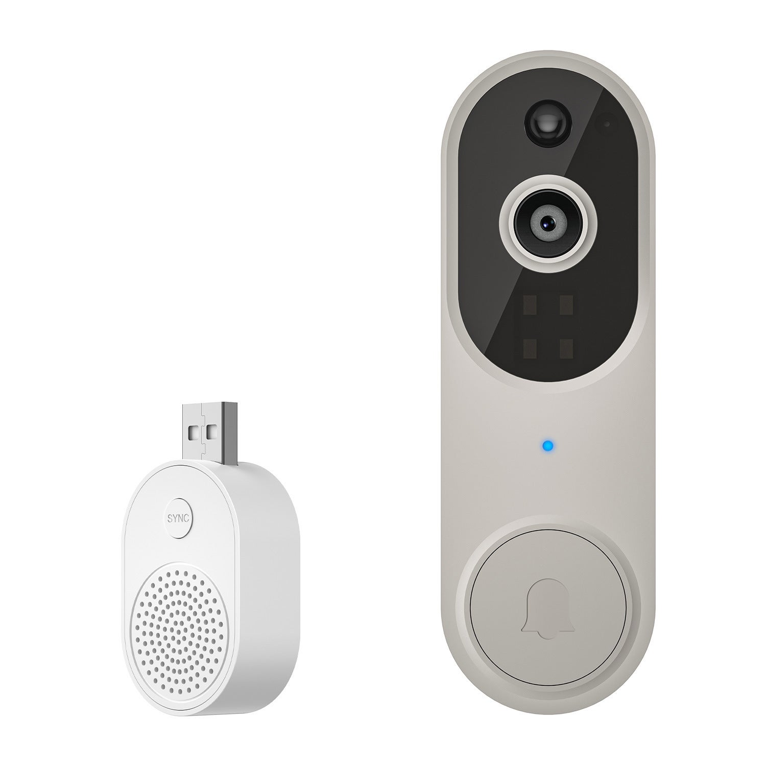 Sonnette vidéo sans fil 1080p avec affichage en direct, conversation ...