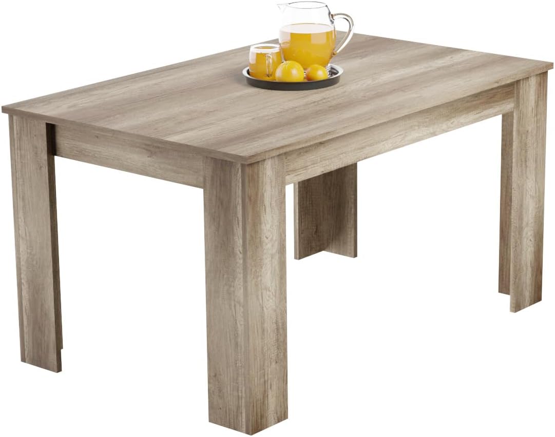 Mesa de Comedor Extensible, Mesa Salón, Robusta y Funcional, Madera ...