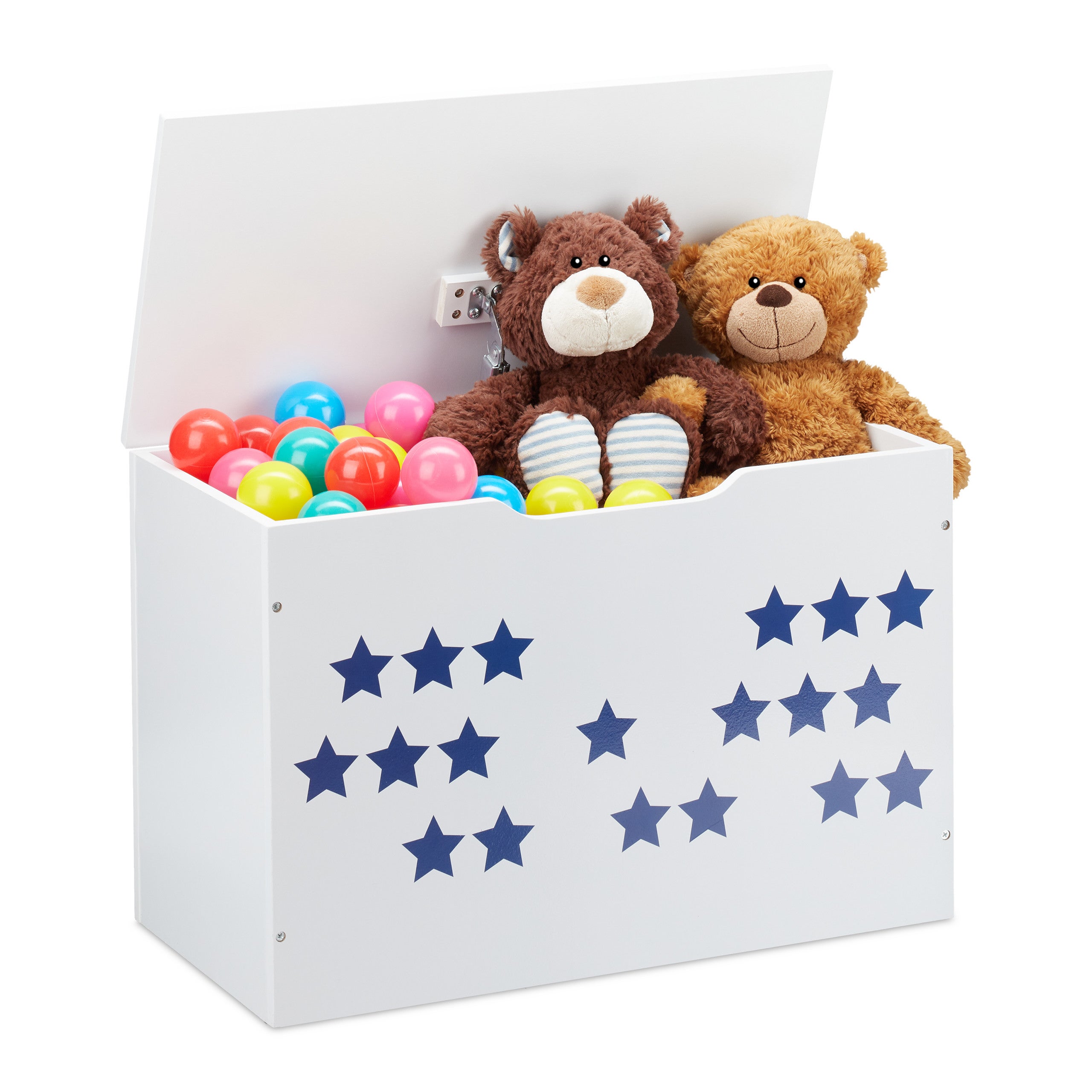 Relaxdays Caja Juguetes, Diseño Estrellas, Baúl Infantil Almacenaje con ...