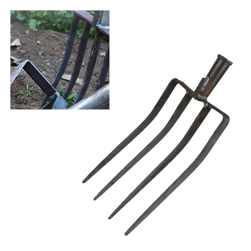 Fourche de jardin robuste en acier au manganèse, fourche en acier pour ...