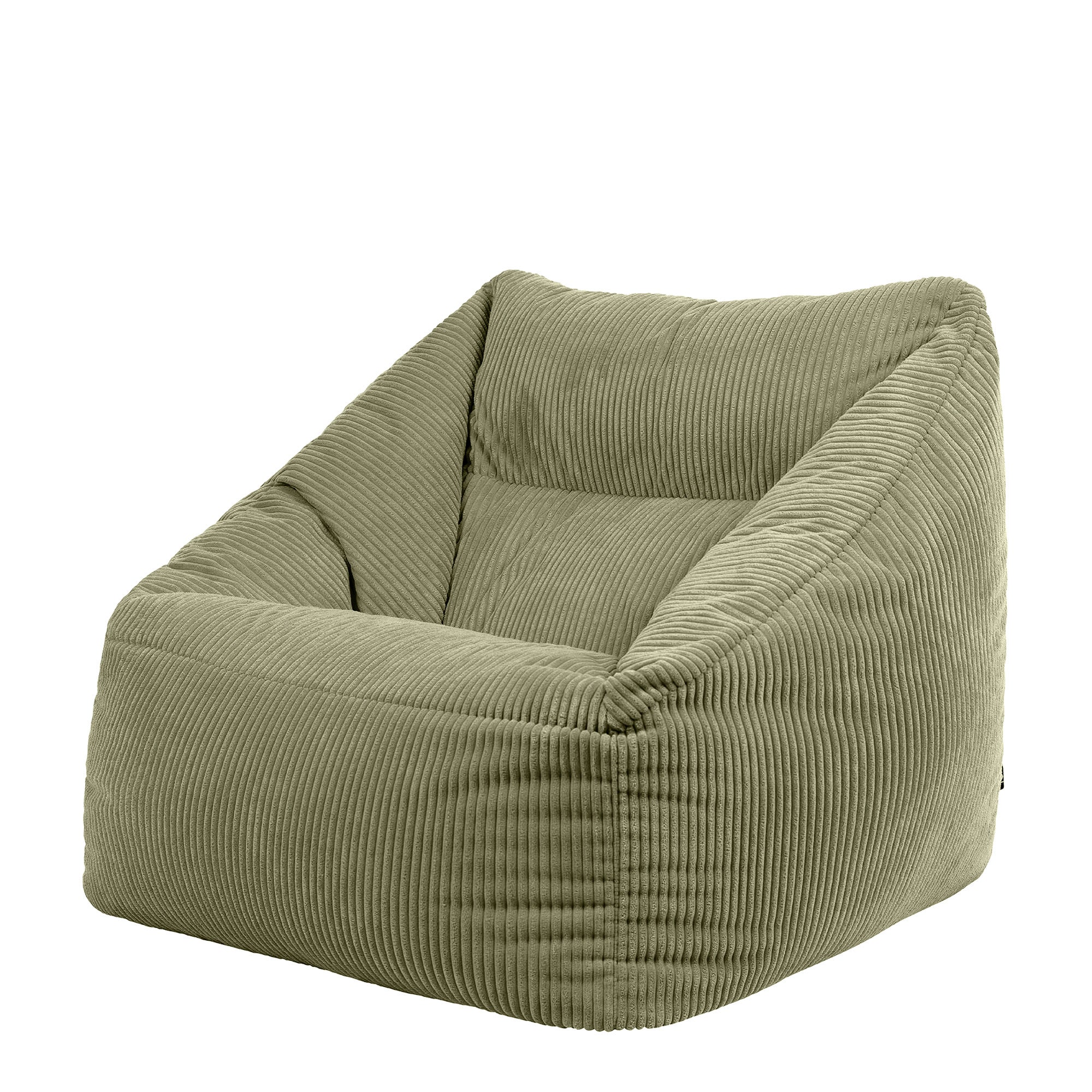 Puf sillón puf Icon de pana verde salvia, para salón o dormitorio, 100 ...