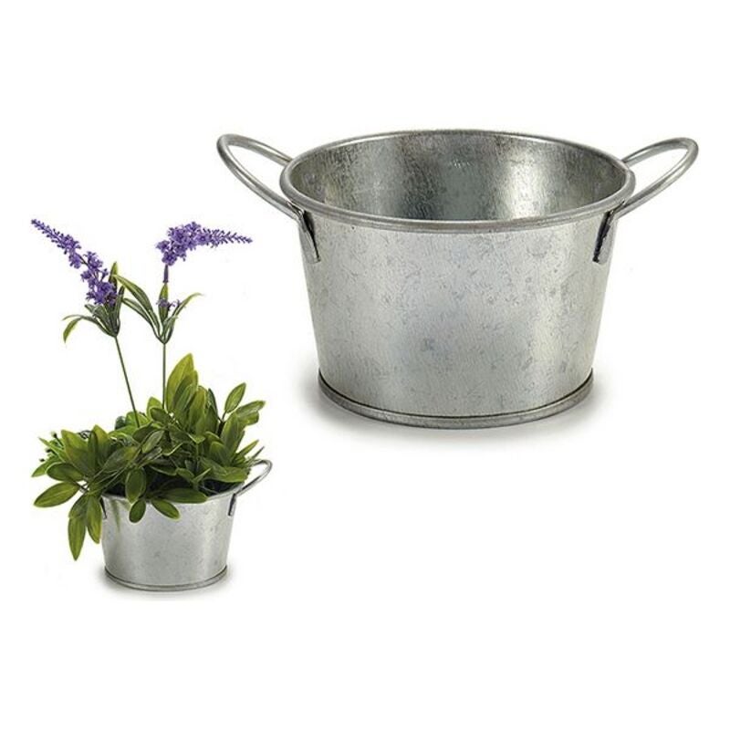 Cache-pot Zinc Argenté (9 x 7 x 12 cm) | Leroy Merlin