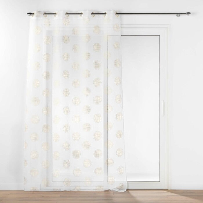 Panneau a oeillets 140 x 280 cm voile sable imprime metallise sixtine ...