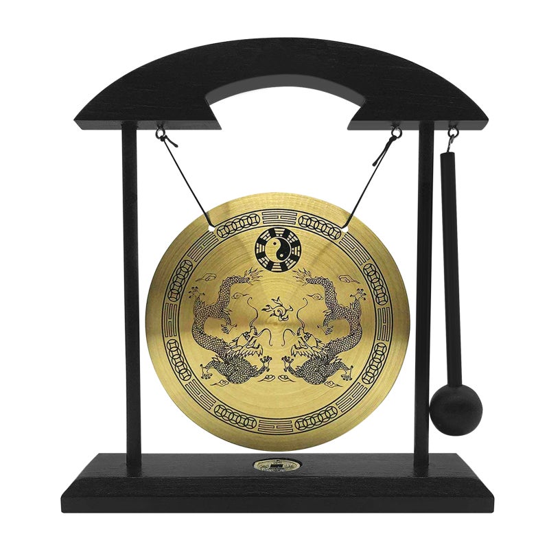 Carillon éolien, ornement de carillon éolien style gong double dragon ...