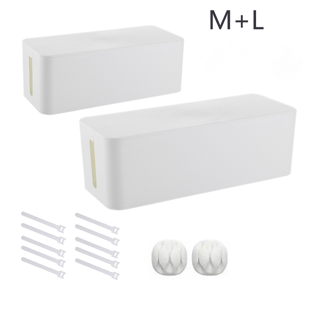 Boîtier de gestion des câbles, boîtier cache-câbles, lot de 2, support ...