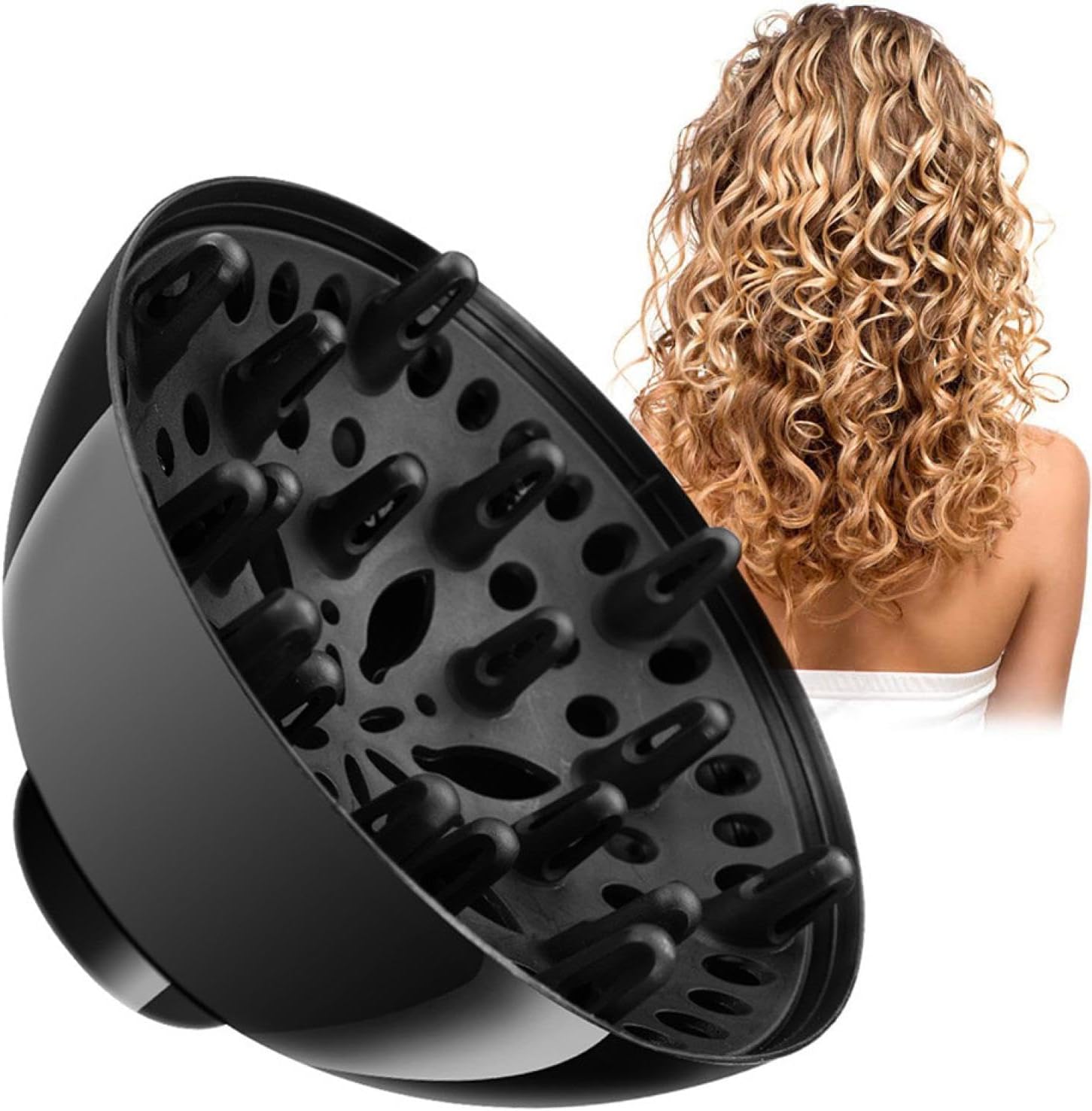Diffuseur de Cheveux Universel diffuseur cheveux bouclés,Noir Diffuseur ...
