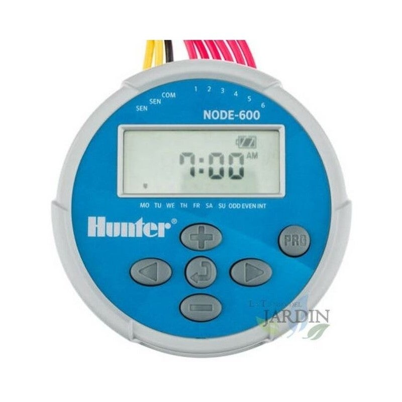 Programador de riego a pilas NODE600 Hunter, controlador de riego con ...