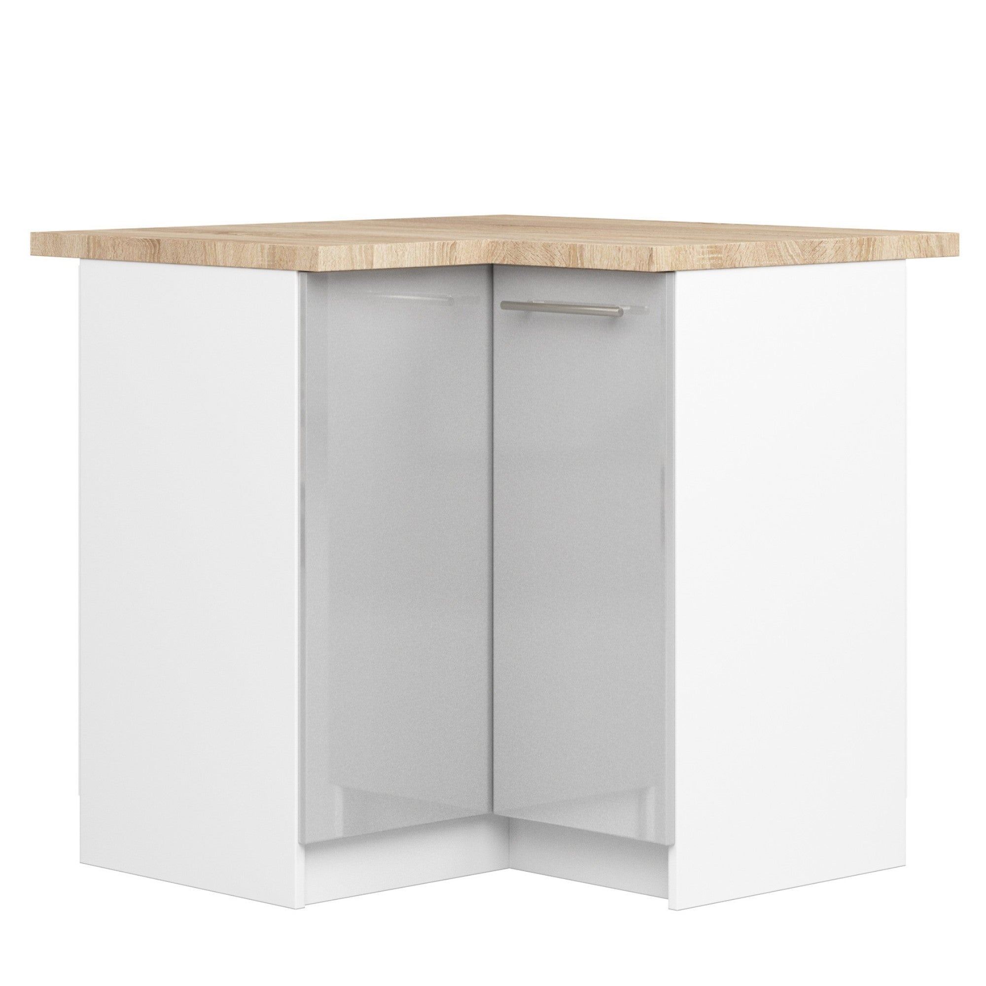 Armadio da cucina sur pied: due porte, due étagère, colore: bianco ...