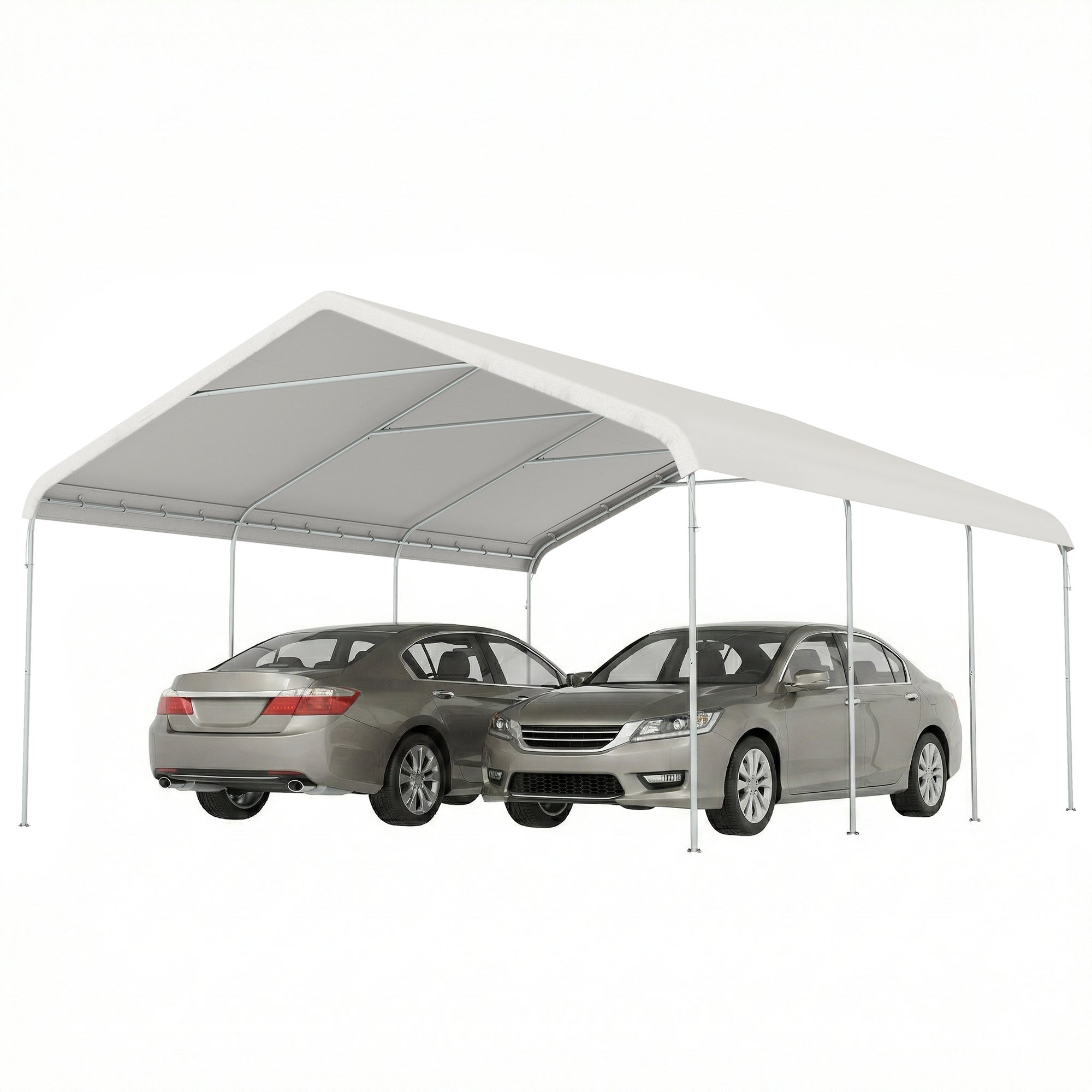 Outsunny Tenda Gazebo per Auto UV30+ in Poliestere e Metallo Zincato ...
