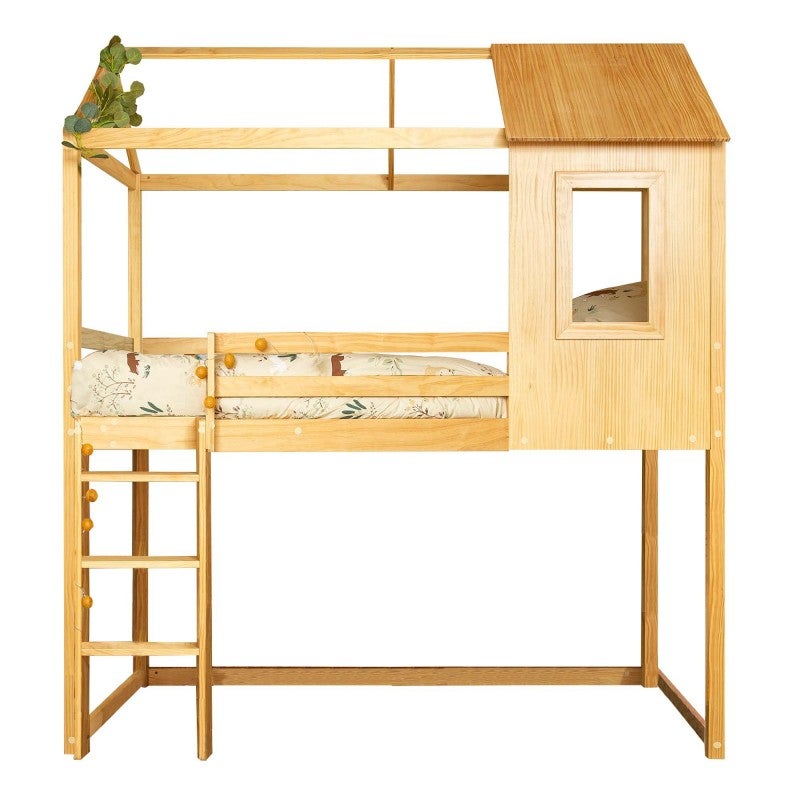 Lit haut en pin 189.5x197x97 cm | Leroy Merlin