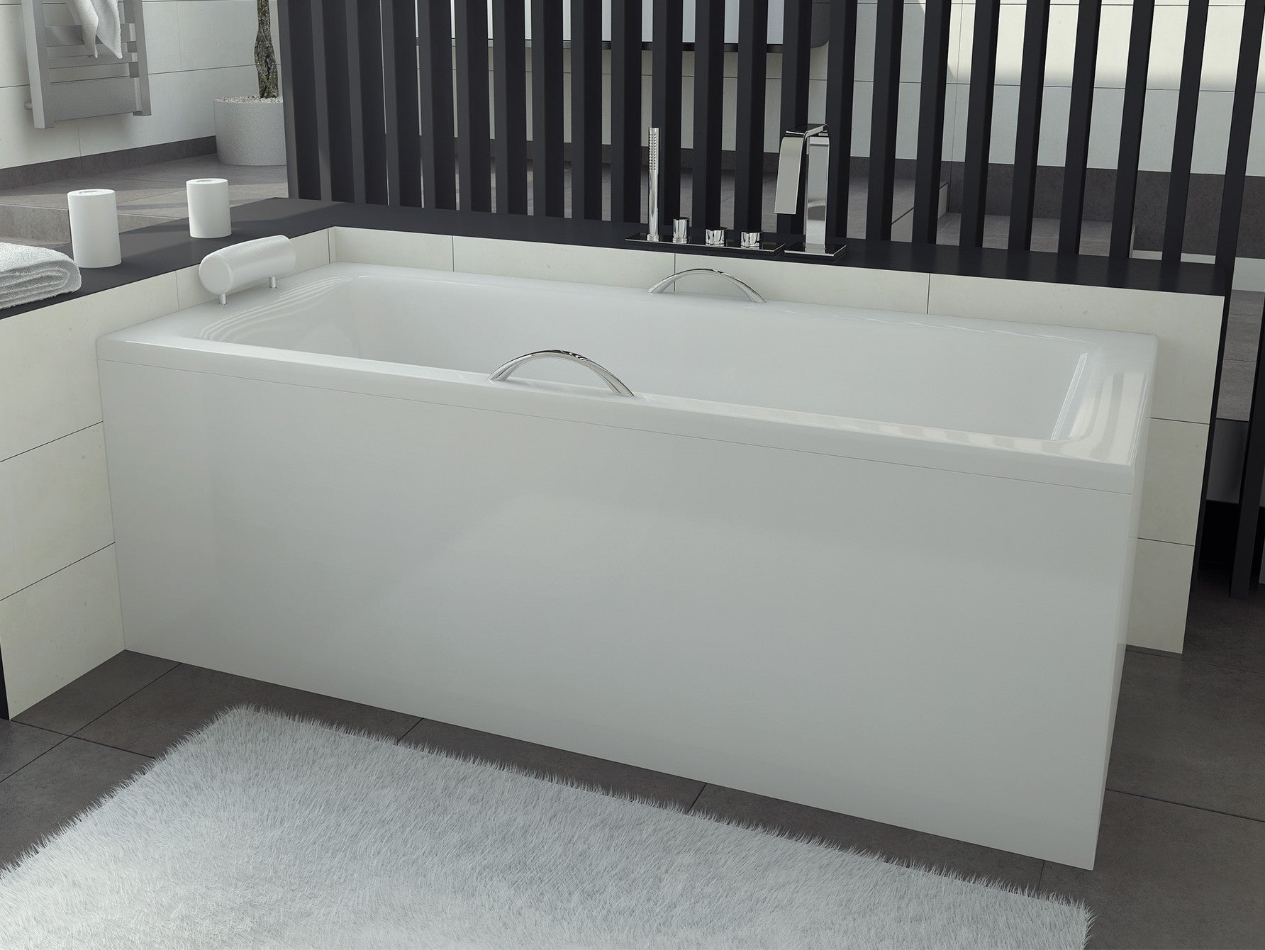 Baignoire VENETO MINI avec tablier - Dimensions 130x70cm | Leroy Merlin
